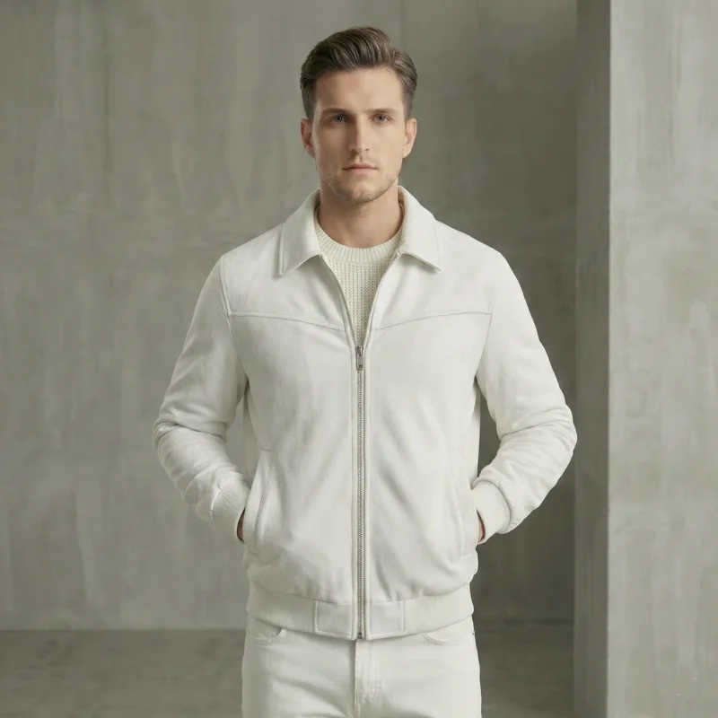 White Suede Jacket – Coder Stitch